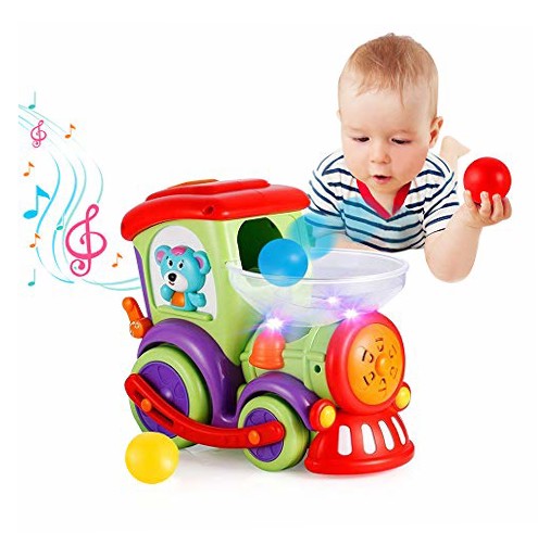 Baby Toy Car, Drop And Go Train,ball Popping Musical Toy Train With 3 ...