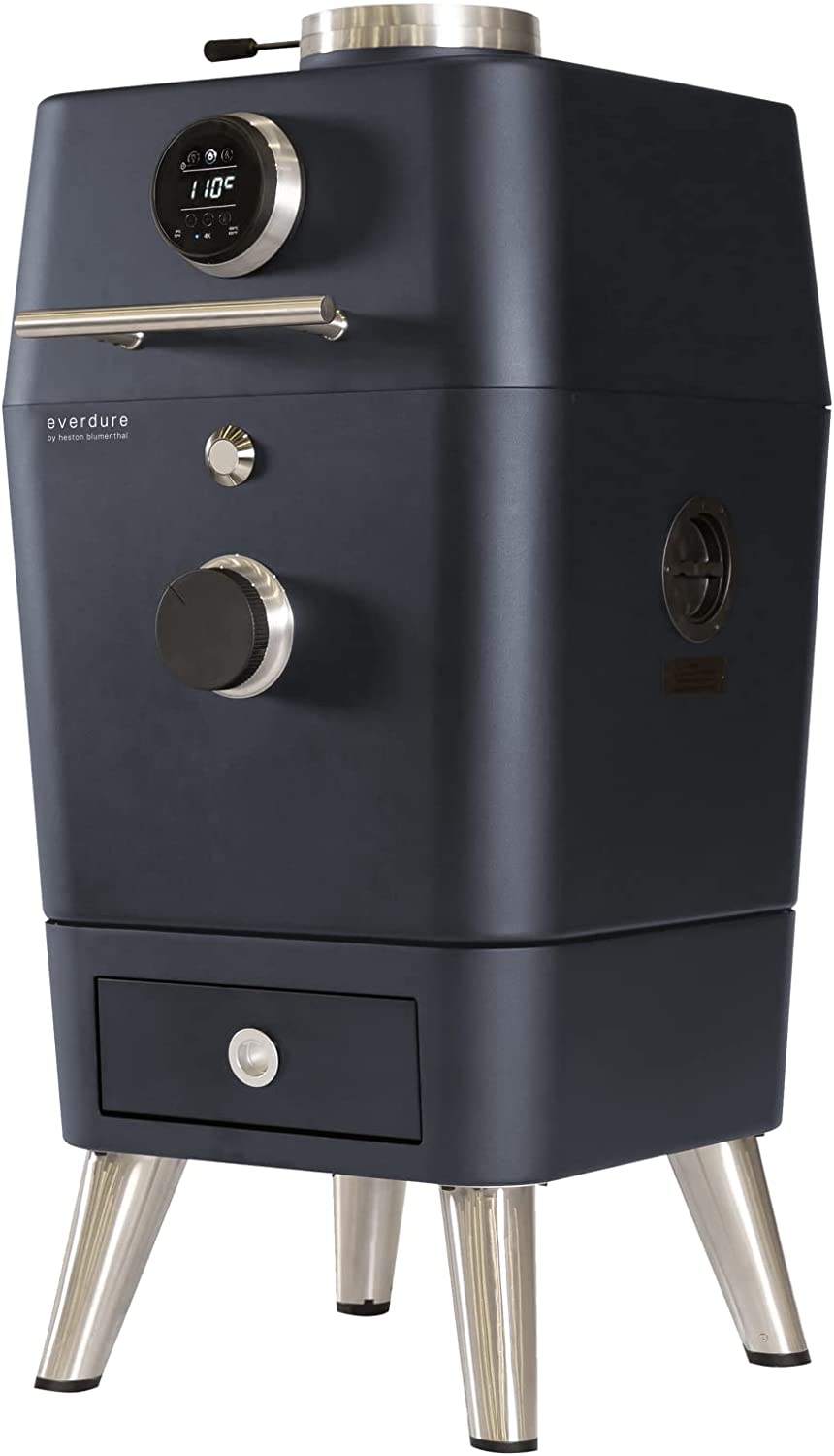 Everdure 4K Smoker and Charcoal Grill. Made from Heavy-Duty, Rust-Proof ...