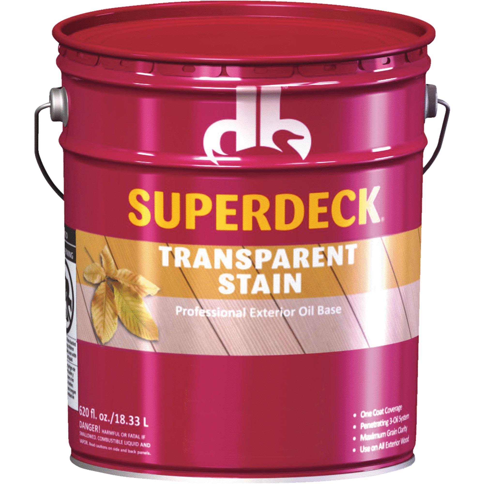 Superdeck Transparent Heart Redwood Oil Wood Stain 5 gal