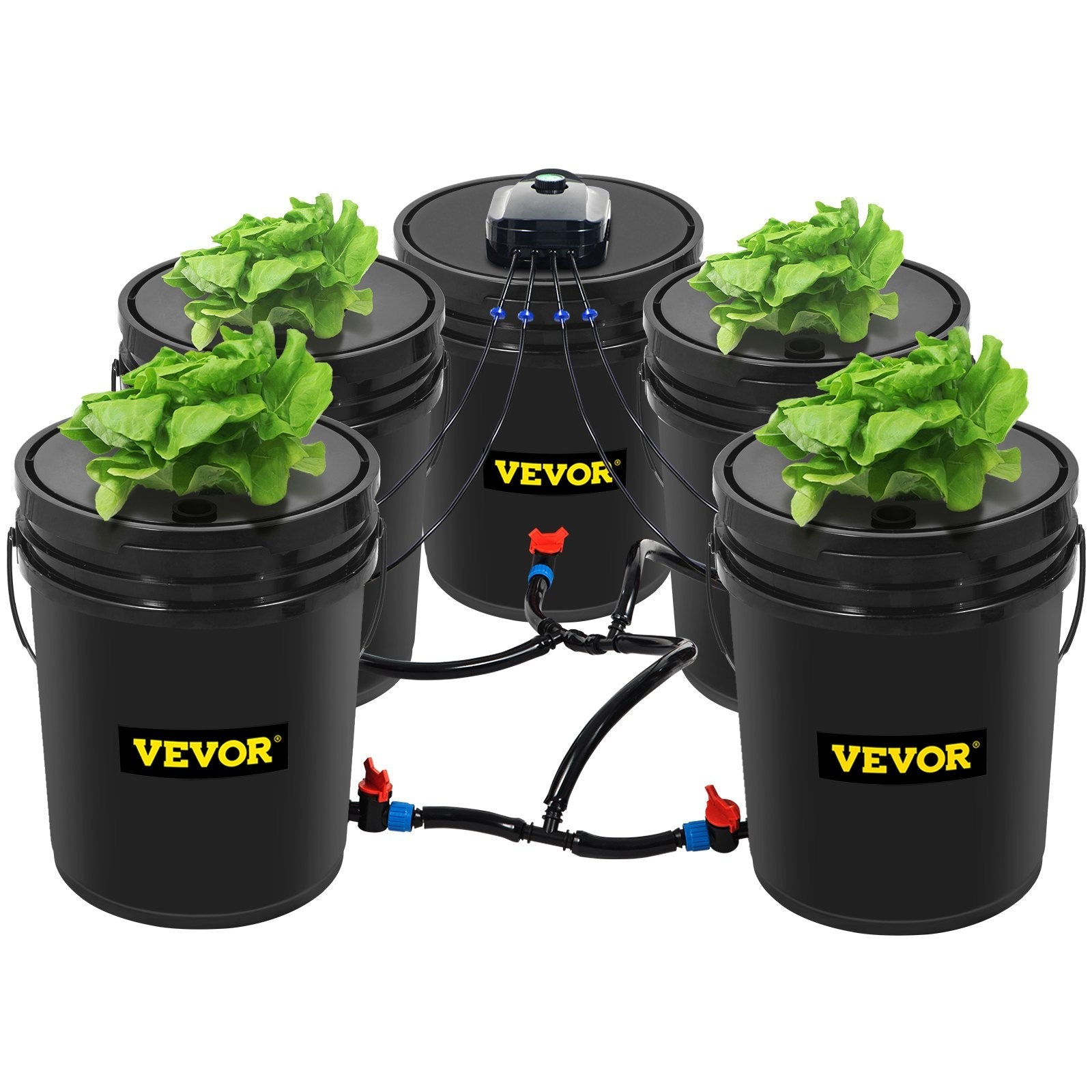 5-Gallon 5-Bucket DWC Hydroponic System for Deep Water Culture ...