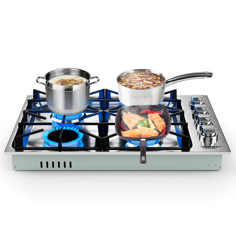30/36" Gas Cooktop Stainless Steel Gas Stove Top with 4/6 Sealed ...
