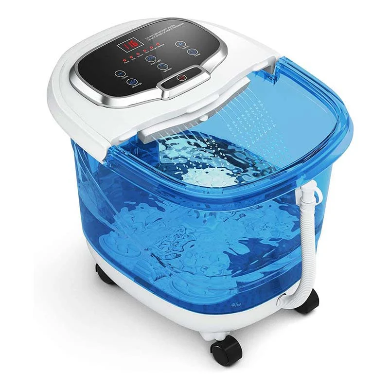 Foot Spa Bath Massager with Heat, Adjustable Water Jets, Motorized ...