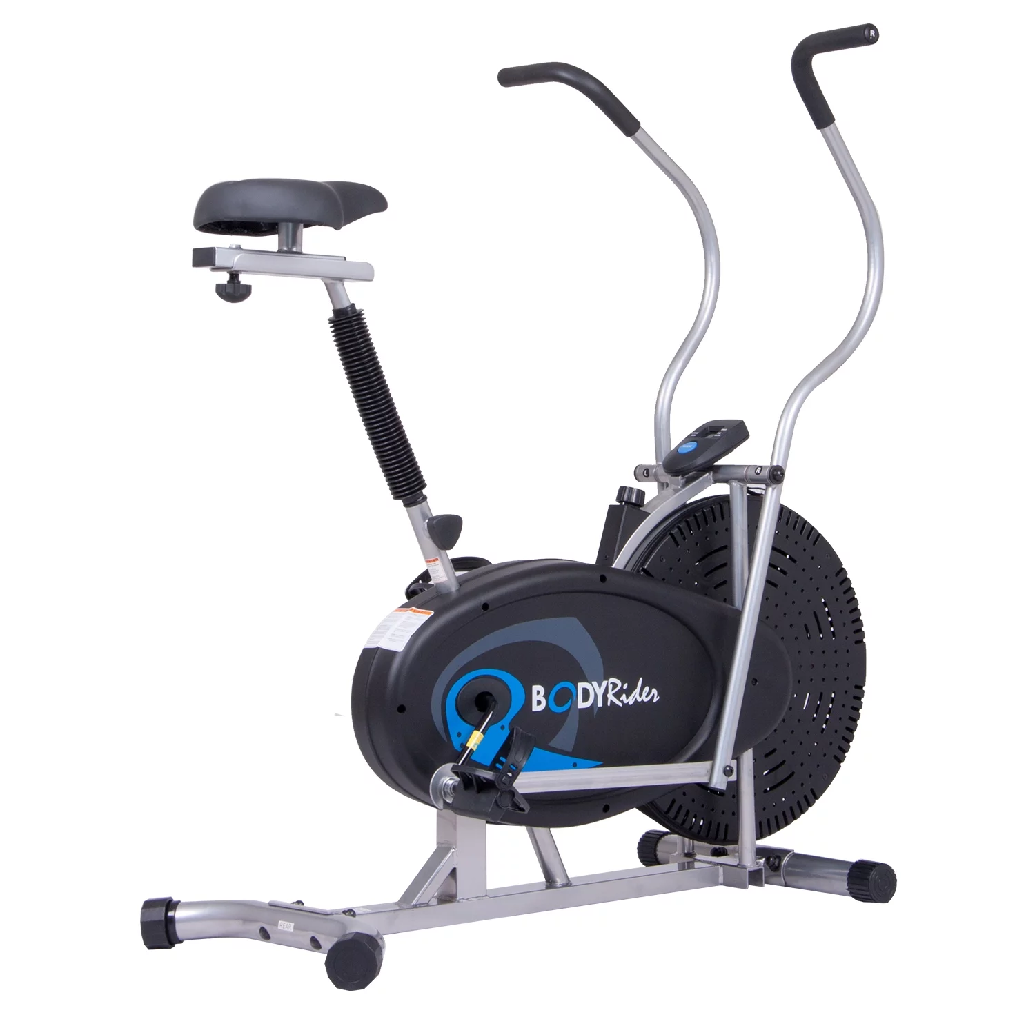 Body Flex Sports BRF650 Body Rider Upright Gel Seat Fan Bike with ...