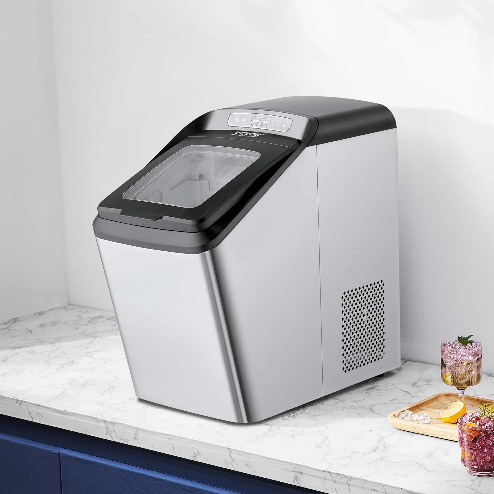 VEVOR Portable Countertop Ice Maker Self-Cleaning with UV Function ...