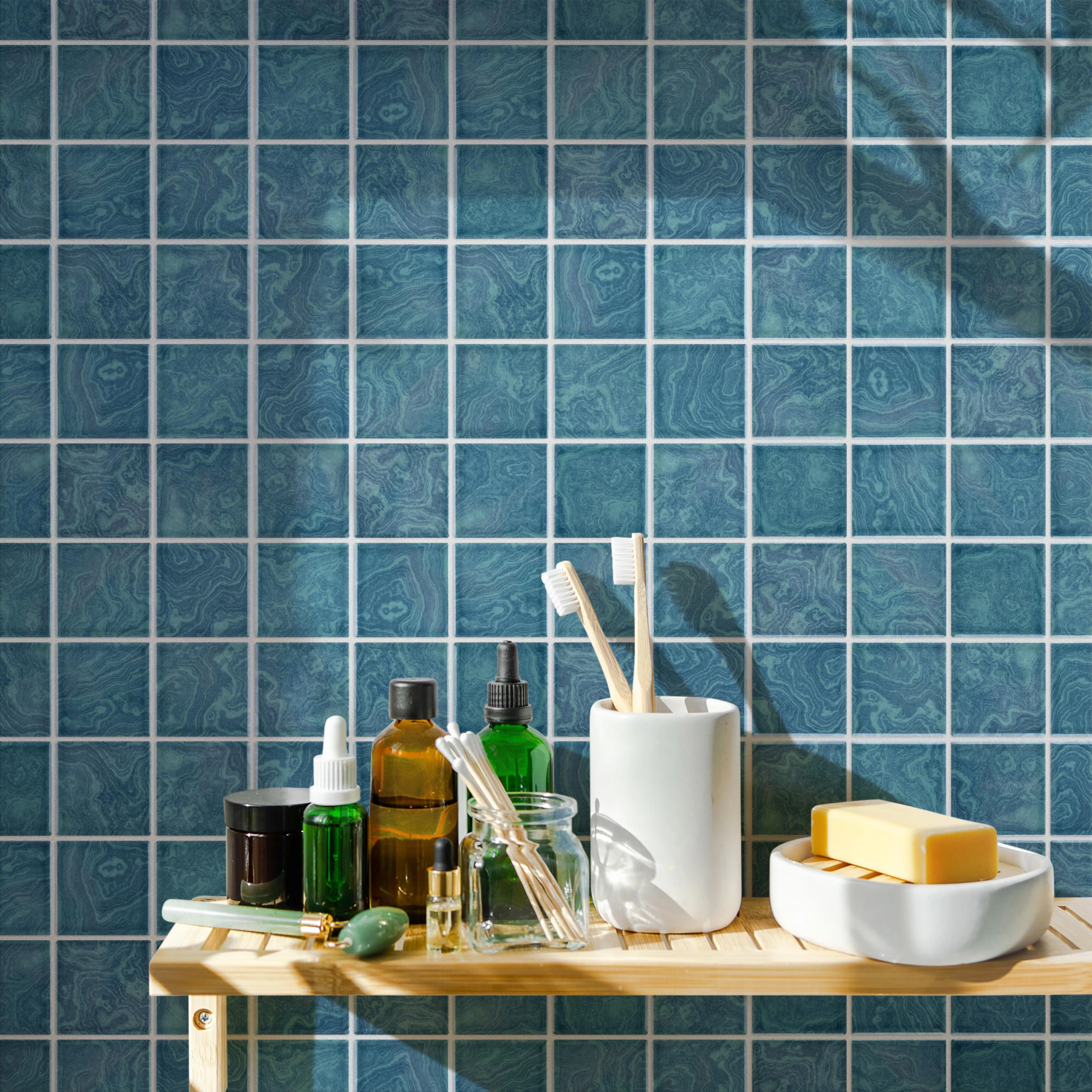 Merola Tile Resort Palm Green 12" x 12" Porcelain Floor and Wall Tile ...