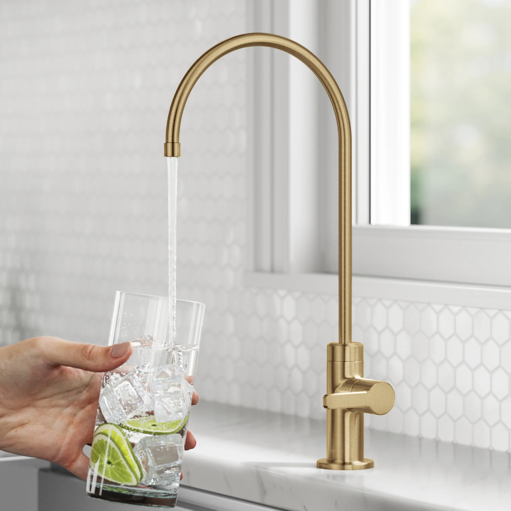 KRAUS Oletto Drinking Water Dispenser Beverage 1-Handle Kitchen Faucet ...
