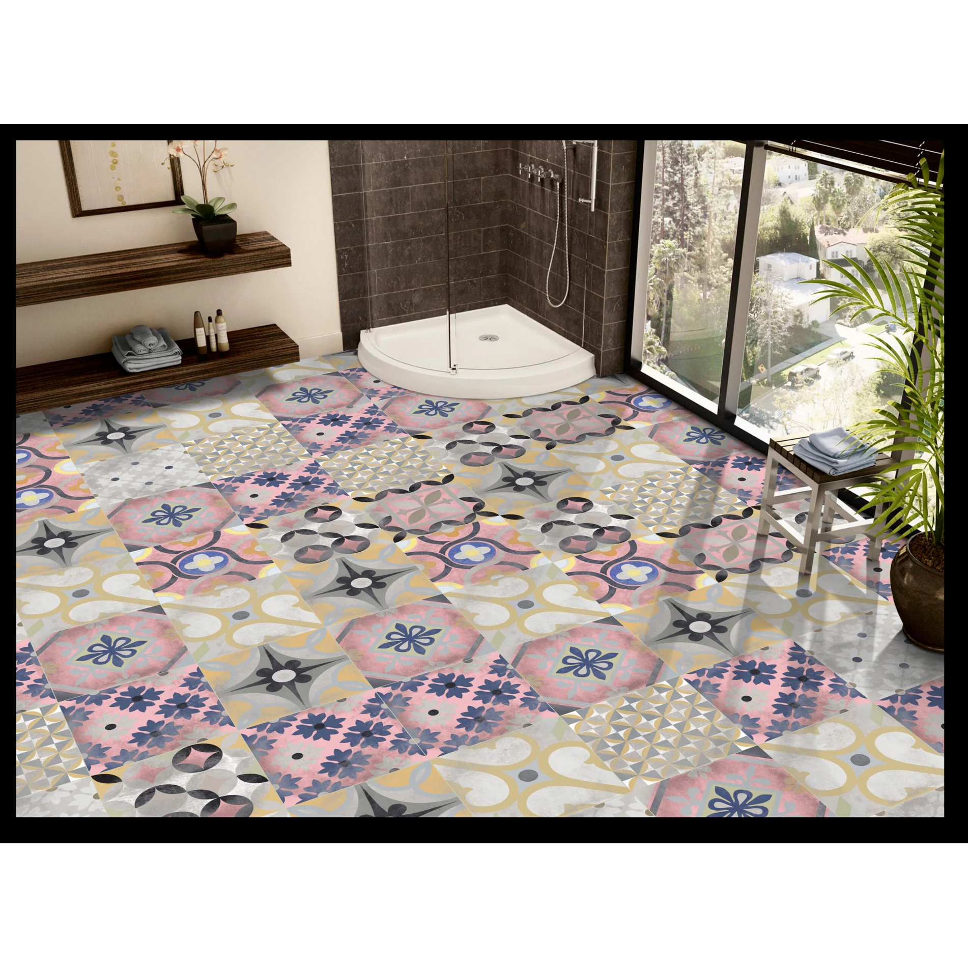 Merida 12 x 12 Ceramic Tile for Wall in Multi-Colored - Arizona Outlet
