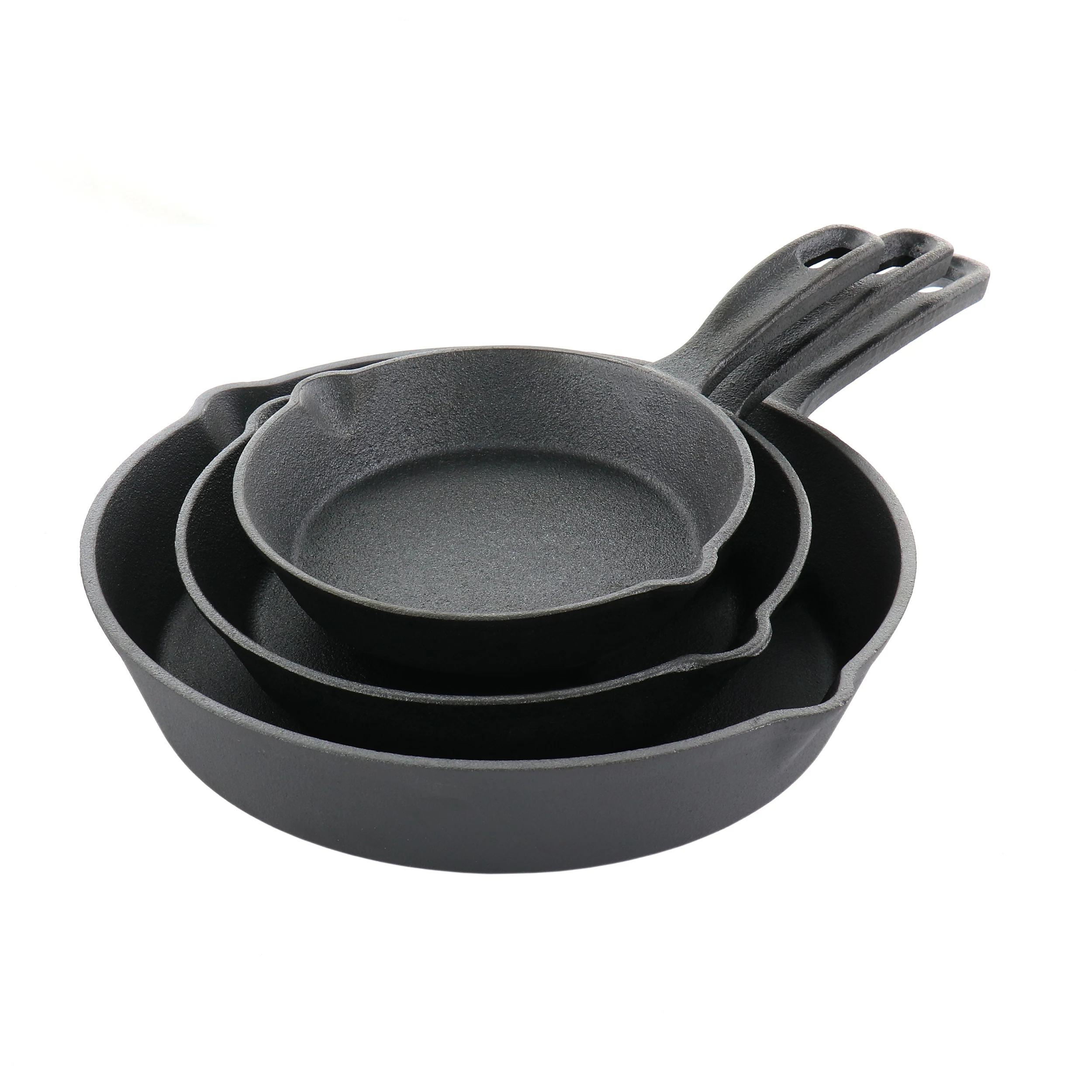 3 Piece Cast Iron Pre-Seasoned Frying Pans - Arizona Outlet