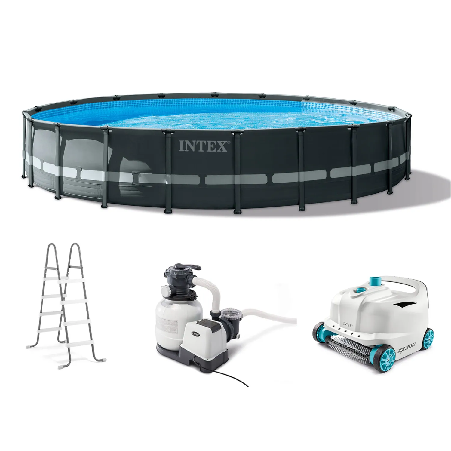 INTEX 26333EH 20' x 48" Round Ultra XTR Frame Swimming Pool Set w ...