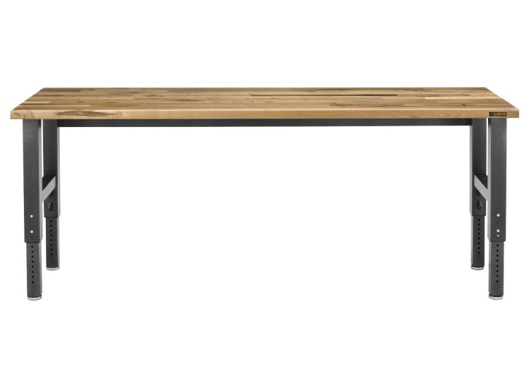Gladiator Garageworks 8 Ft. Hammered Granite Adjustable Height Hardwood ...