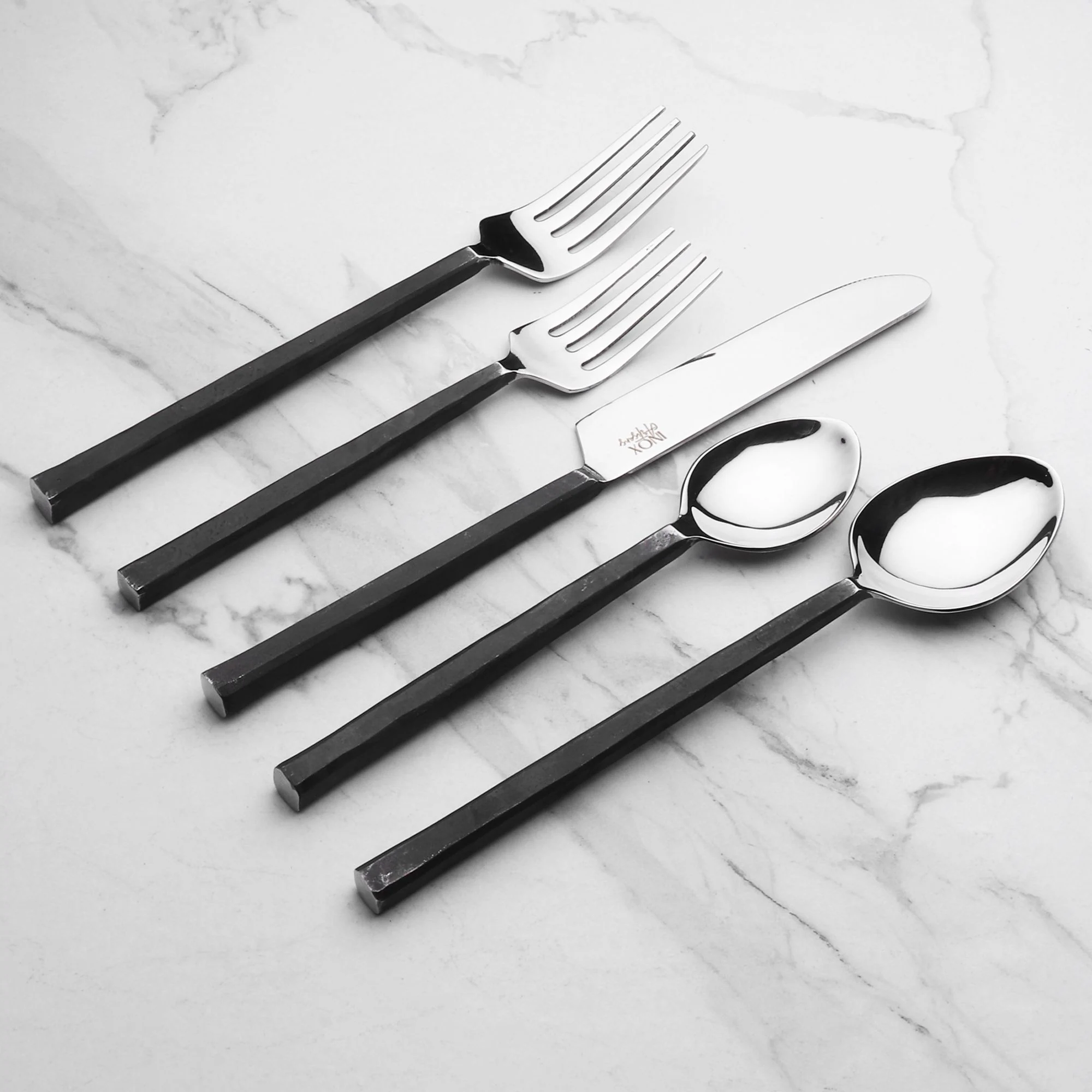 Inox Jason Design 20-piece Burnt Black Flatware Set - Arizona Outlet