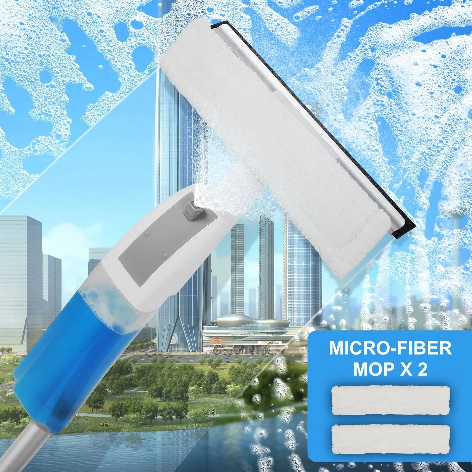 3 in 1 Window Squeegee Cleaner with Spray Scrubber Handle - Arizona Outlet