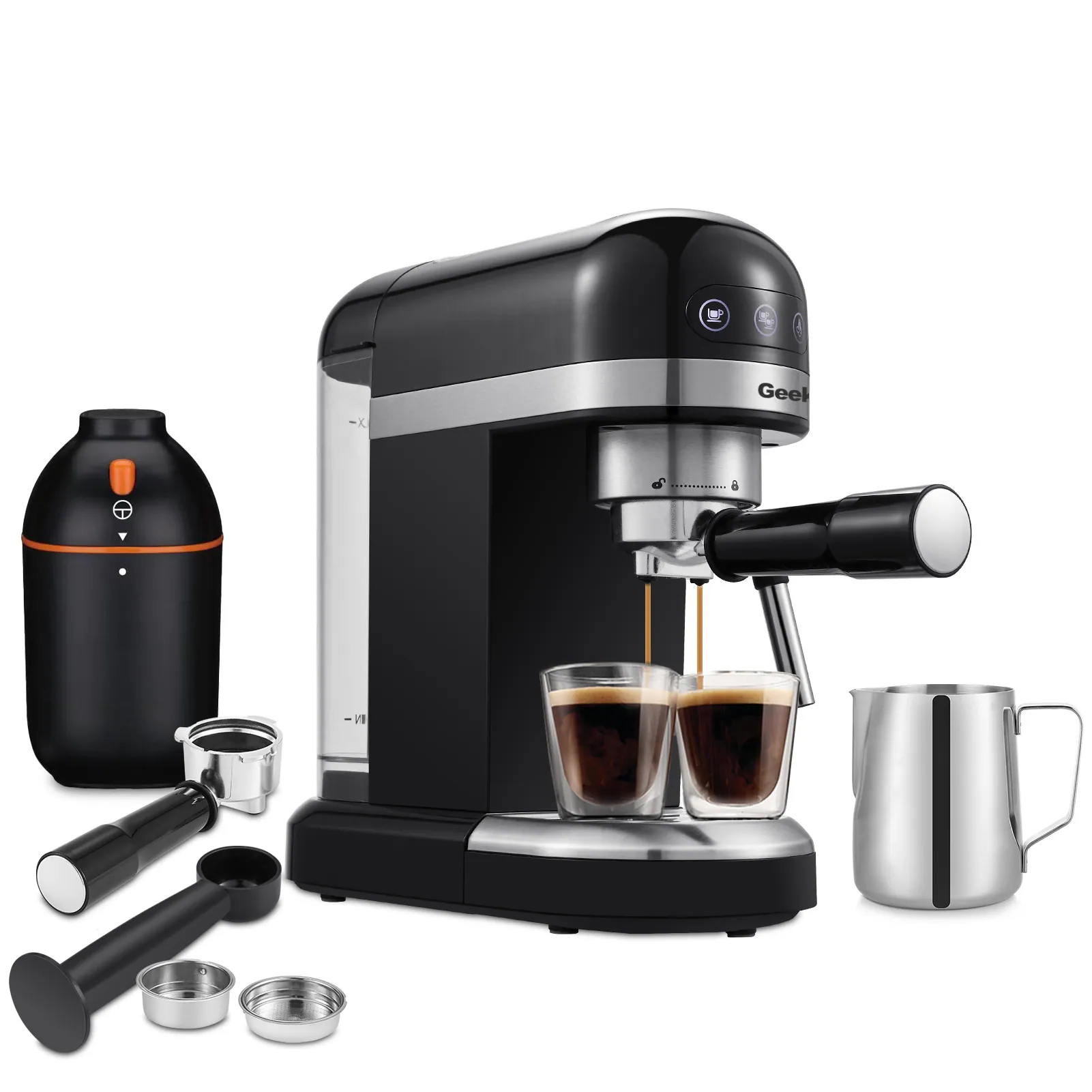 20 Bar High-Performance Espresso Machine with Detachable Water Tank and ...