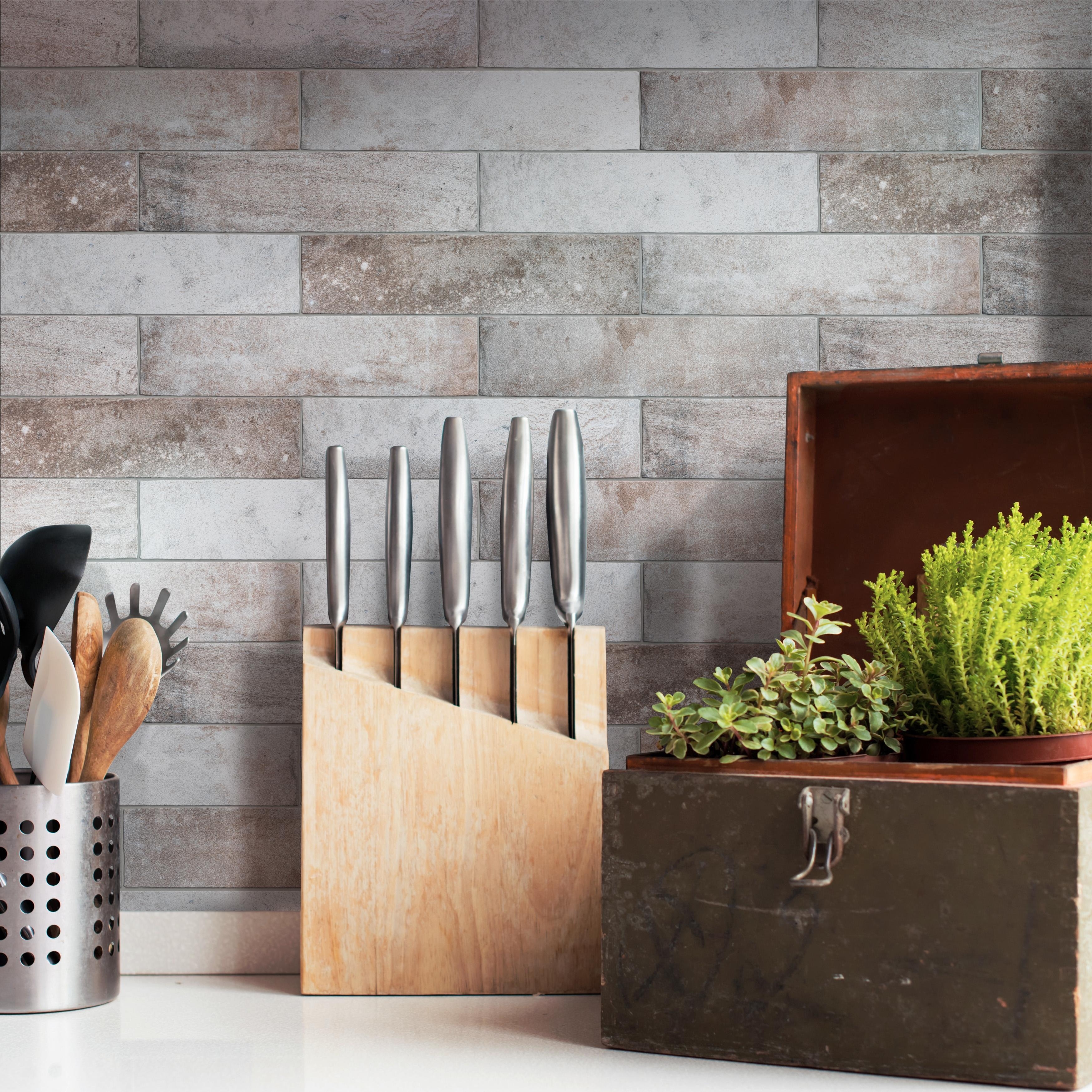 Merola Tile Americana Boston Brick Downtown 2-1/2" x 10" Porcelain ...