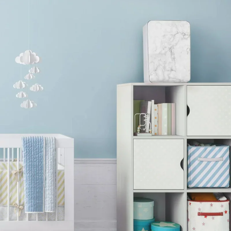 Mini Fridge Small Space Cooler, White Marble - Arizona Outlet