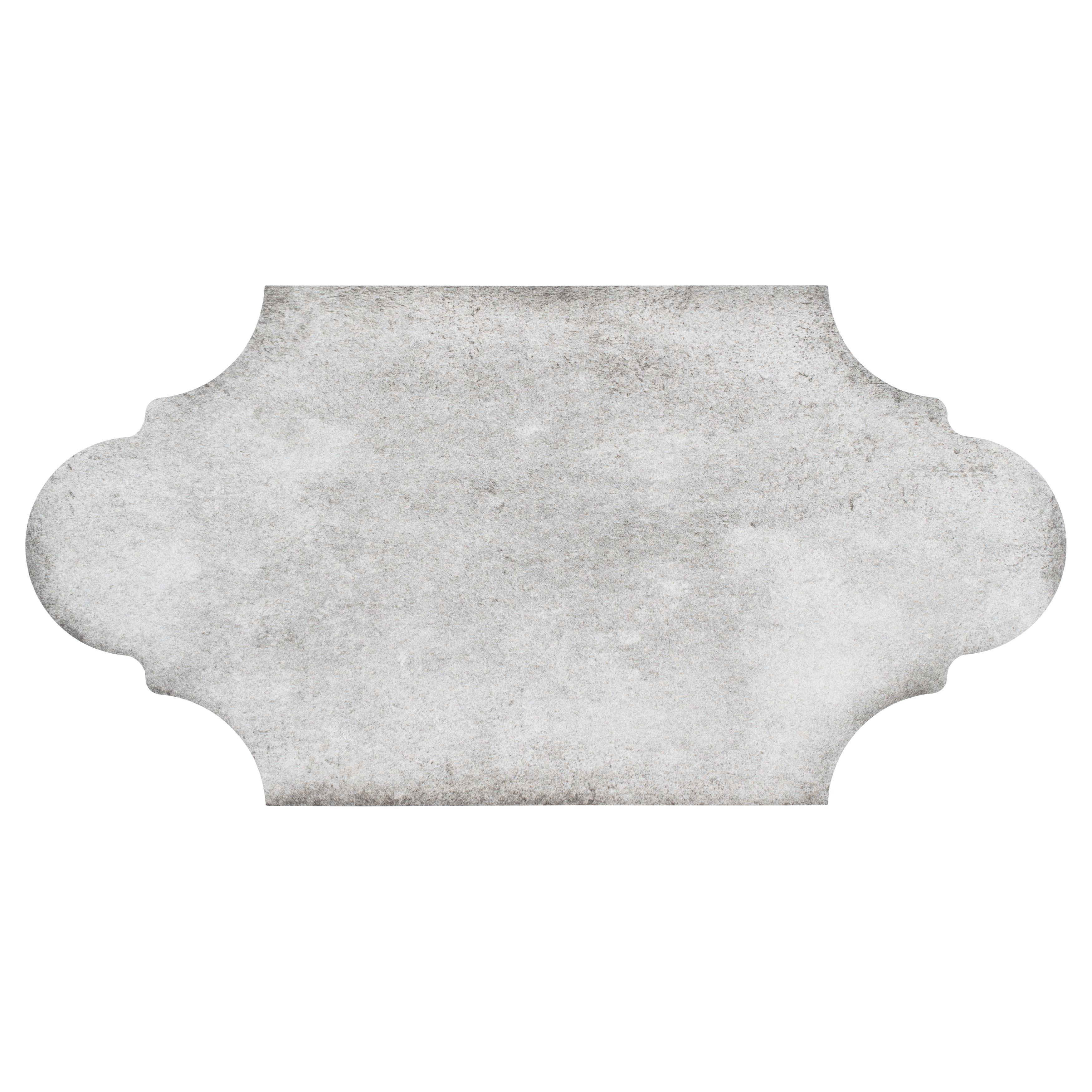 Merola Tile Alhama Provenzal Grey 6-1/4" x 12-3/4" Porcelain Floor and ...