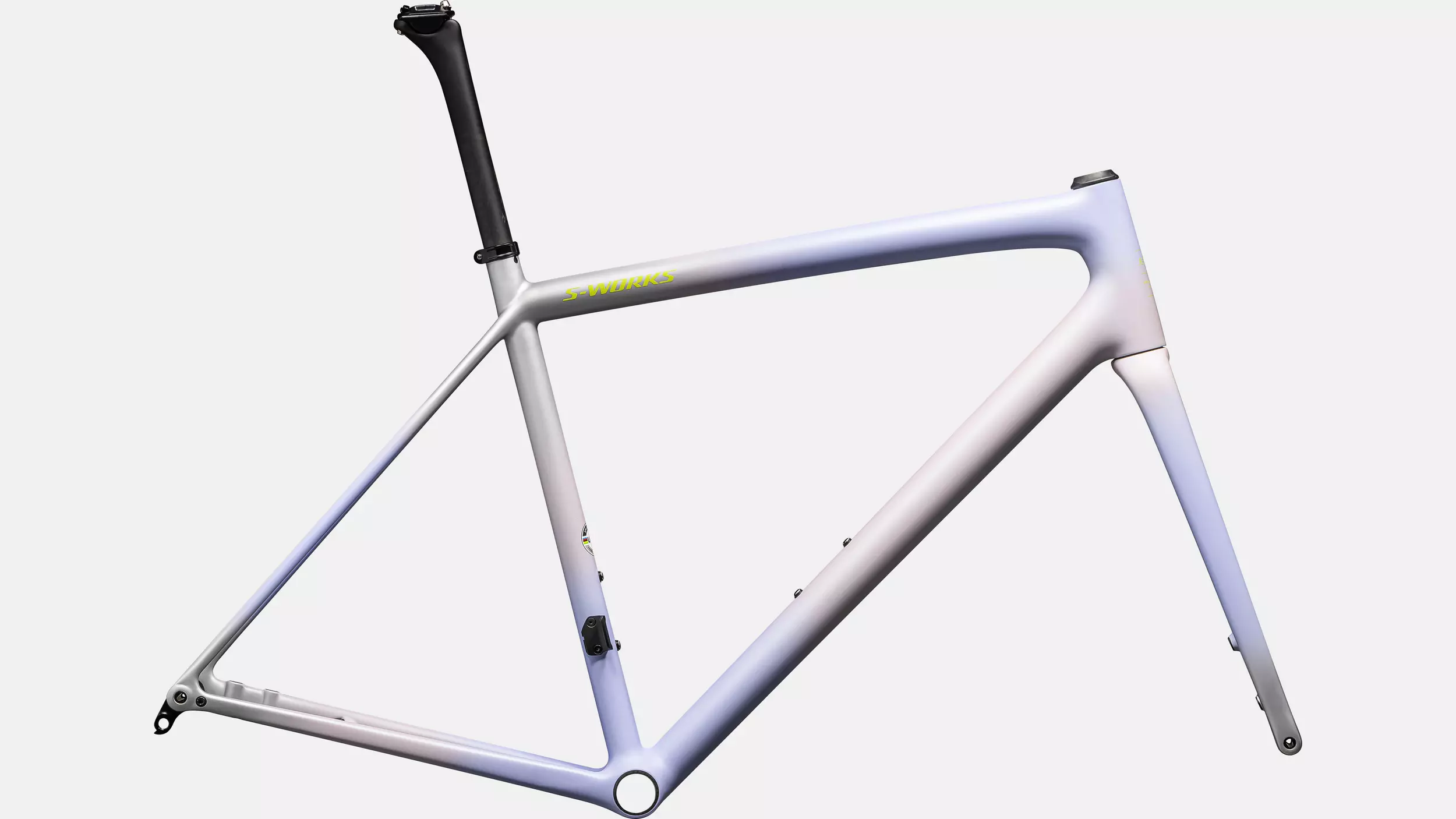 2024 Specialized S-Works Aethos Frameset - Satin Clay - Powder Indigo - Silver Dust - Radial ...