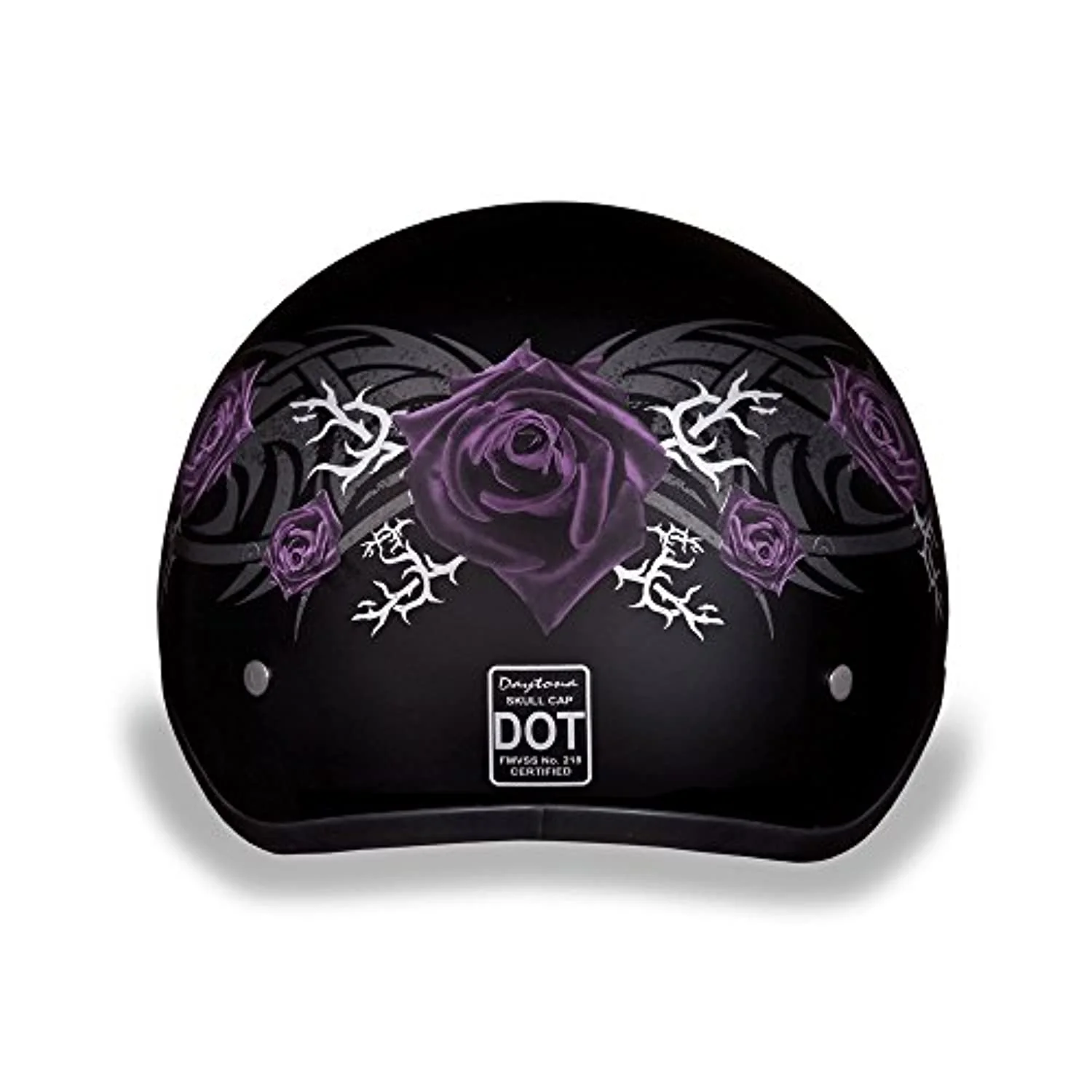 Daytona Helmets D.O.T. Skull Cap W/O Visor - Purple Rose