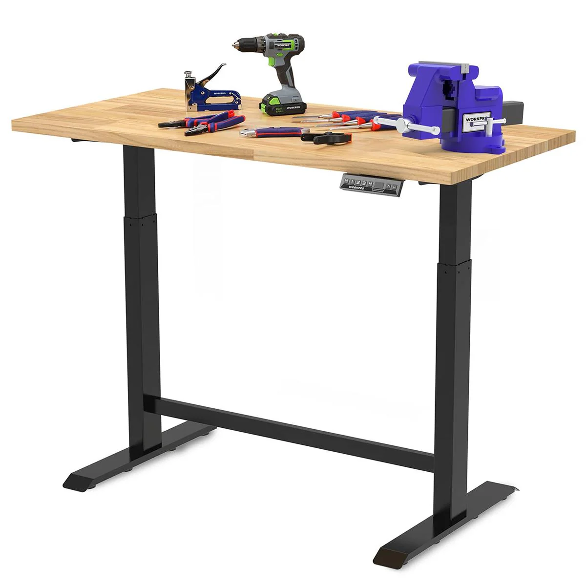 WORKPRO 48" Electric Standing Height Adjustable Workbench with 48"x24 ...