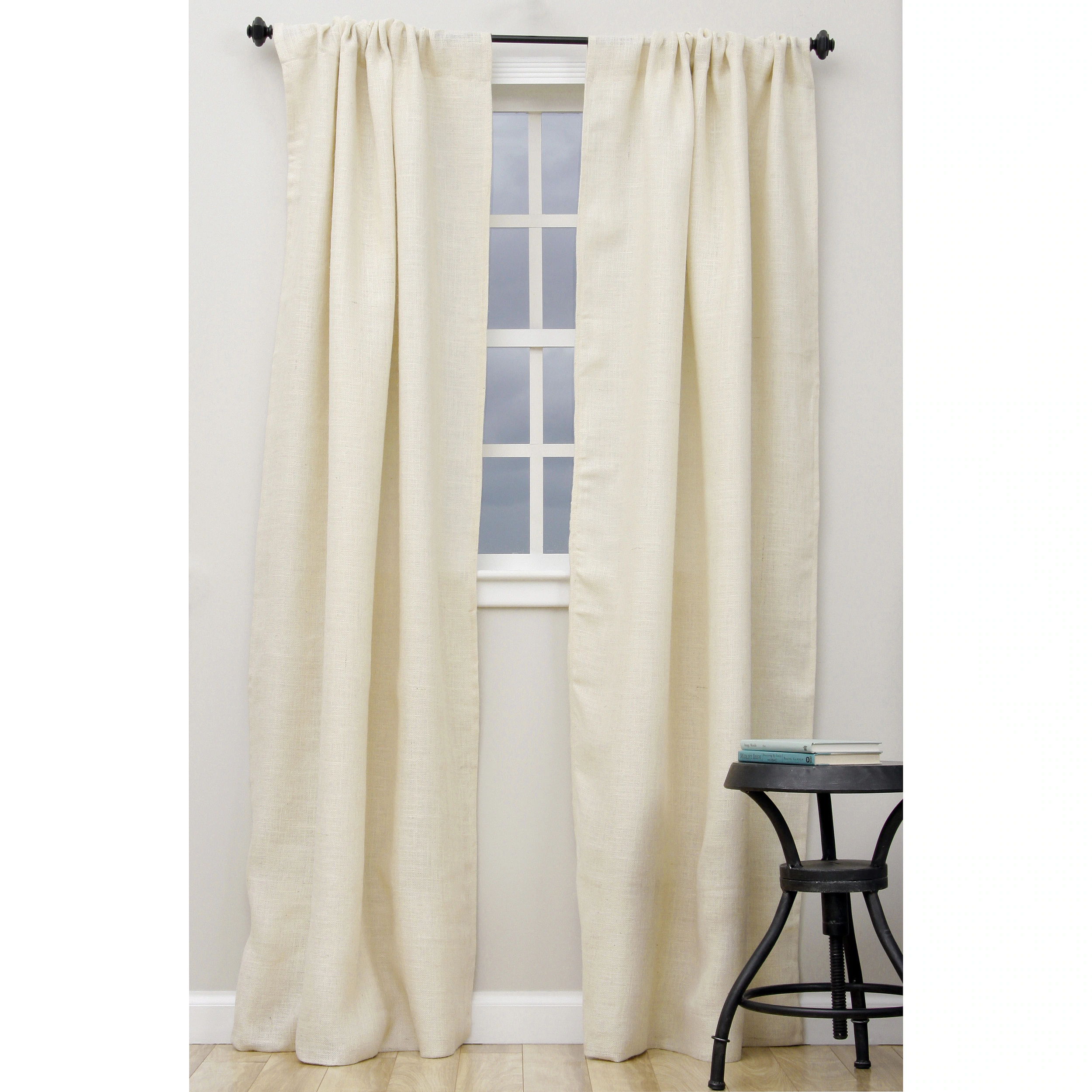 Open Weave Lined Burlap Curtain Panel - Overstock Arizona