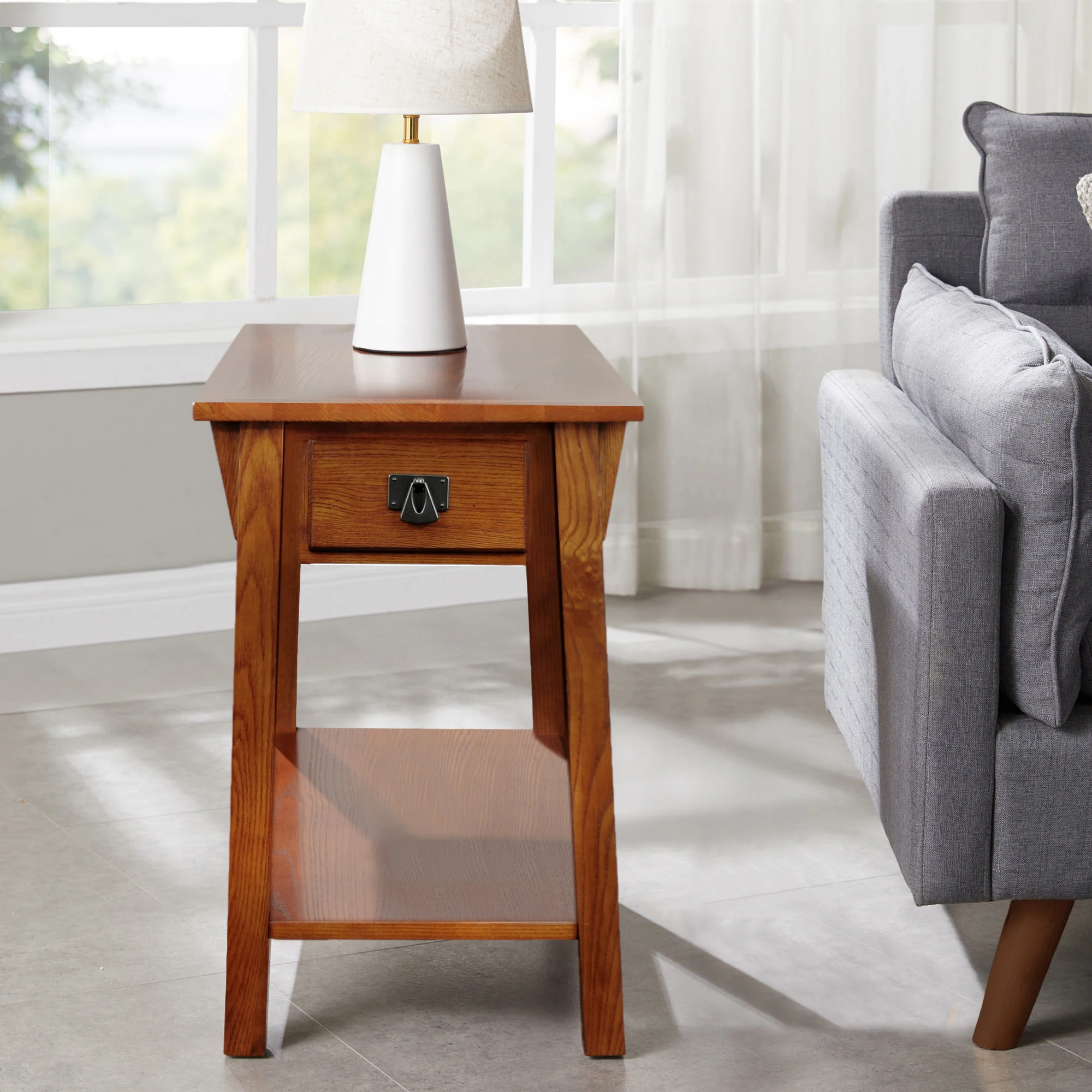 Leick Home Mission End Table with Drawer - Costco Arizona