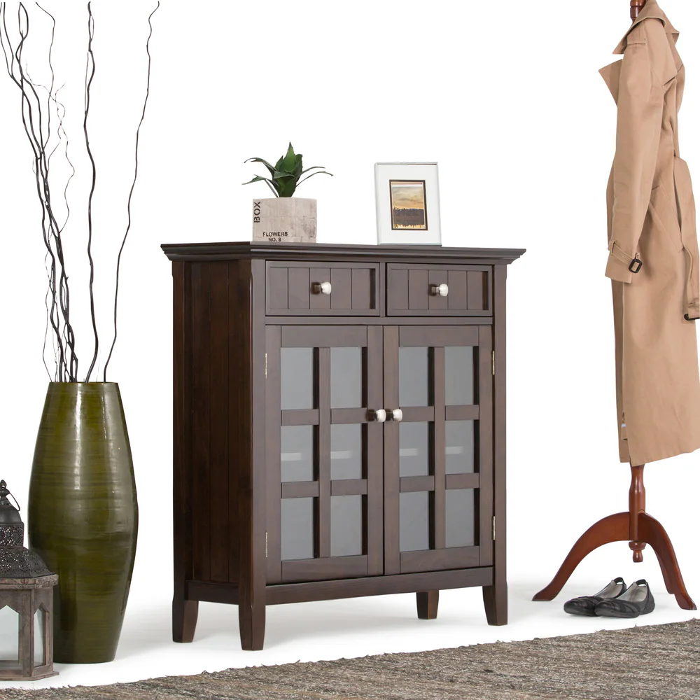 WYNDENHALL Normandy SOLID WOOD 36 inch Wide Entryway Hallway Storage ...