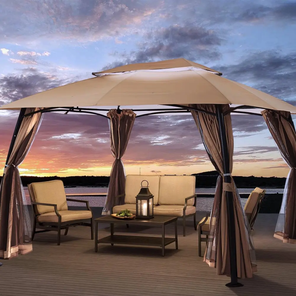 Barton 10′ x 13′ ft Patio Gazebo Garden Fully Enclosed Weather UV ...