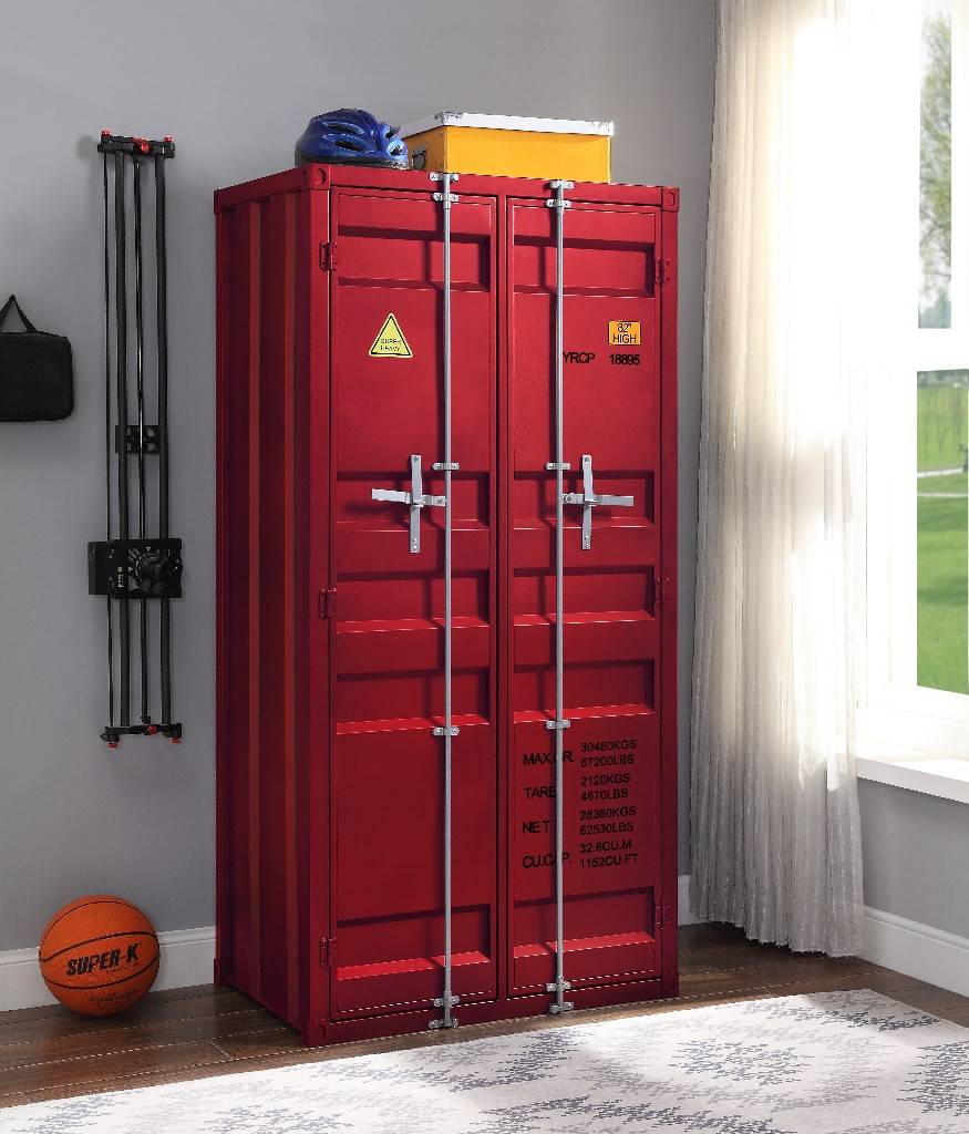 Cargo Wardrobe (Double Door) in Red - Acme Furniture 37919 - Costco Arizona