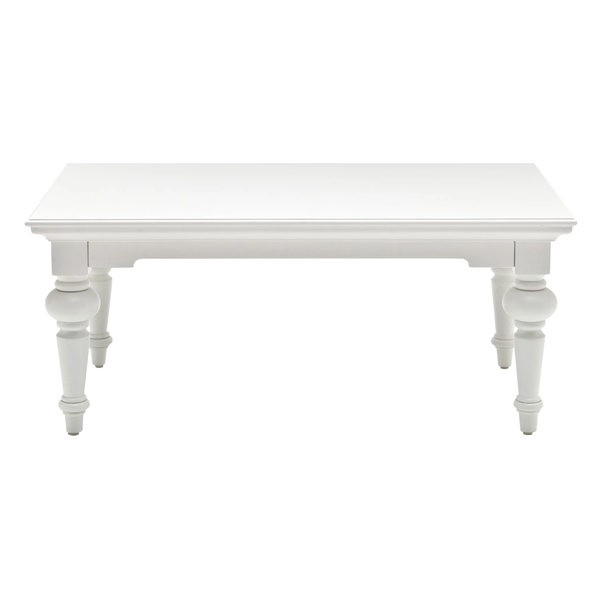 47" White Solid Wood Coffee Table - Arizona Outlet