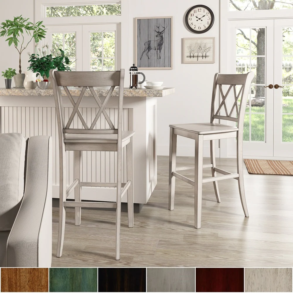 Eleanor X Back Bar Height Chairs (Set of 2) by iNSPIRE Q Classic ...