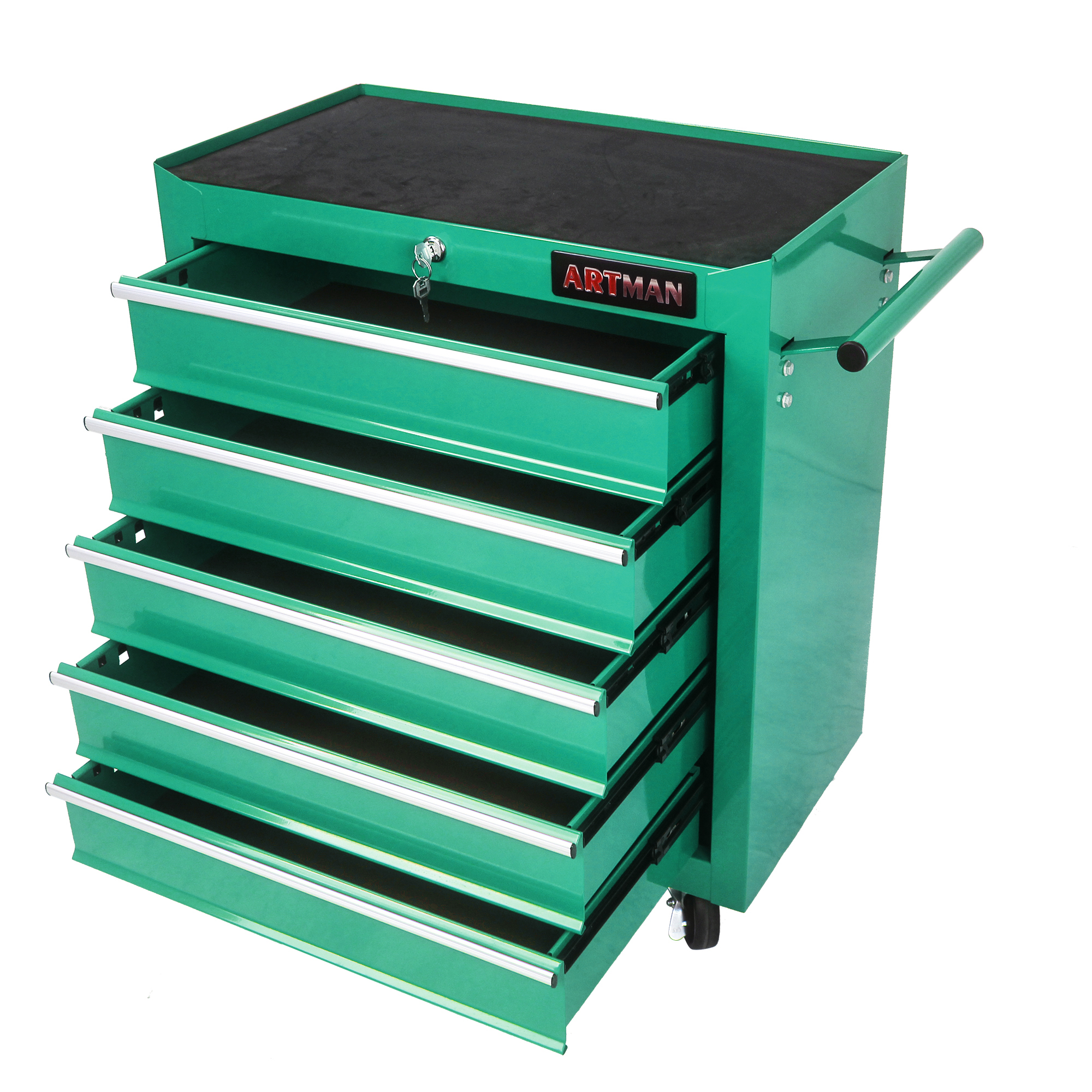 5 Drawer Rolling Tool Chest, Metal Tool Cart on Wheels,Tool Cabinet Key ...