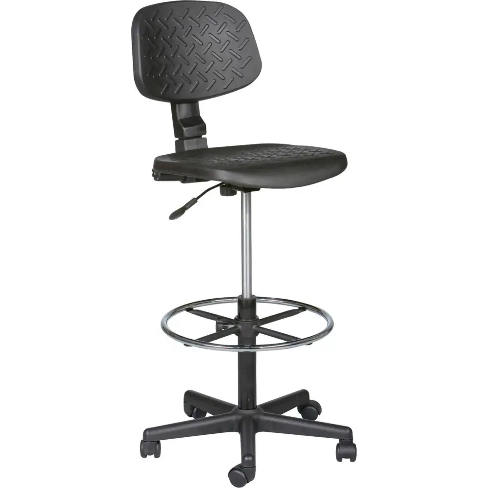 MooreCo, Trax Drafting Chair, 1 Each, Black - Arizona Outlet