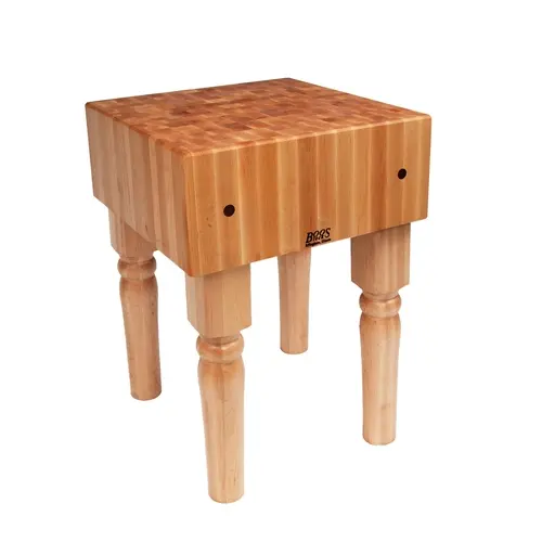 18" x 18" Solid Maple Butcher Block Table w/ AB Legs - Arizona Outlet