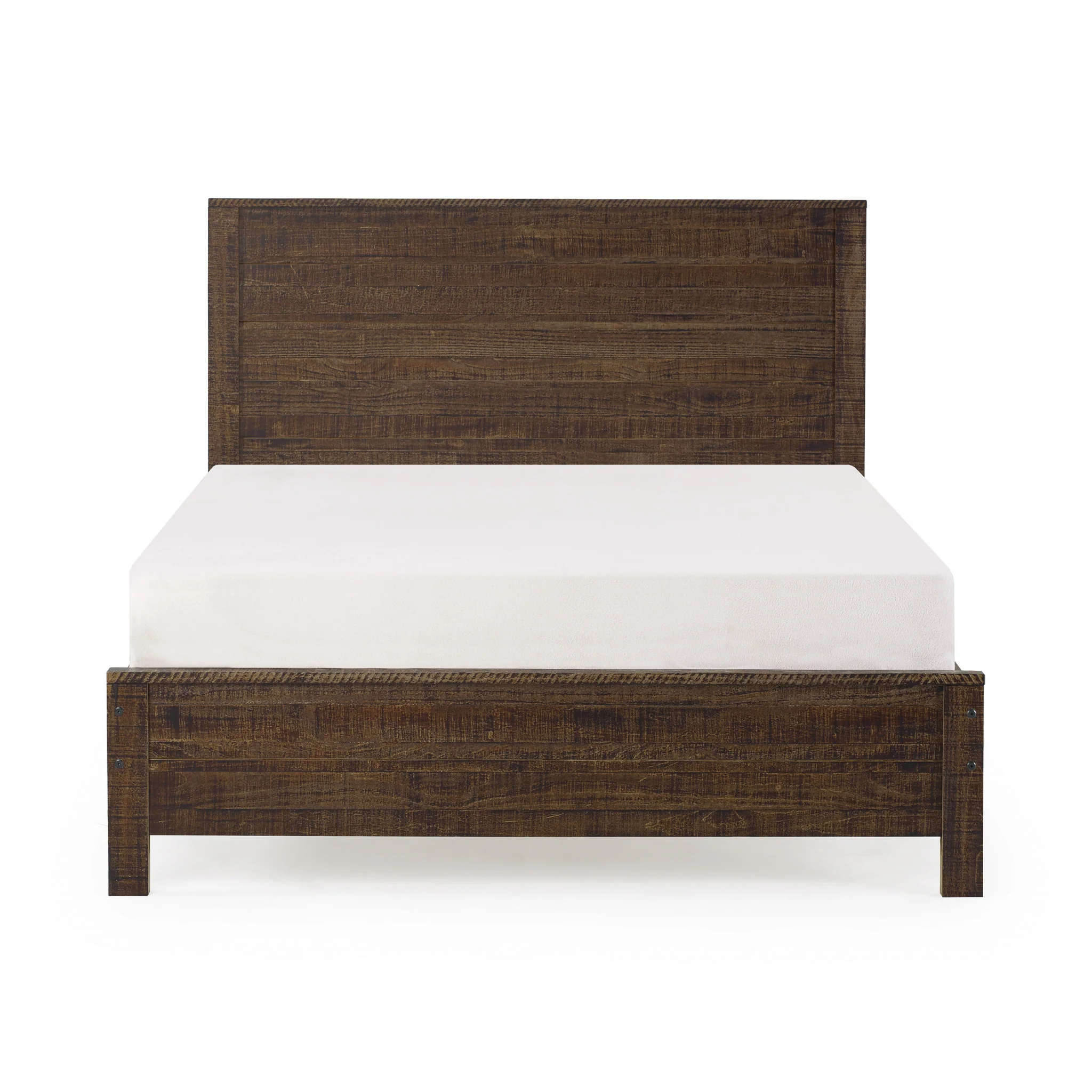 Dark Brown Solid Wood Full Double Bed Frame - Overstock Arizona