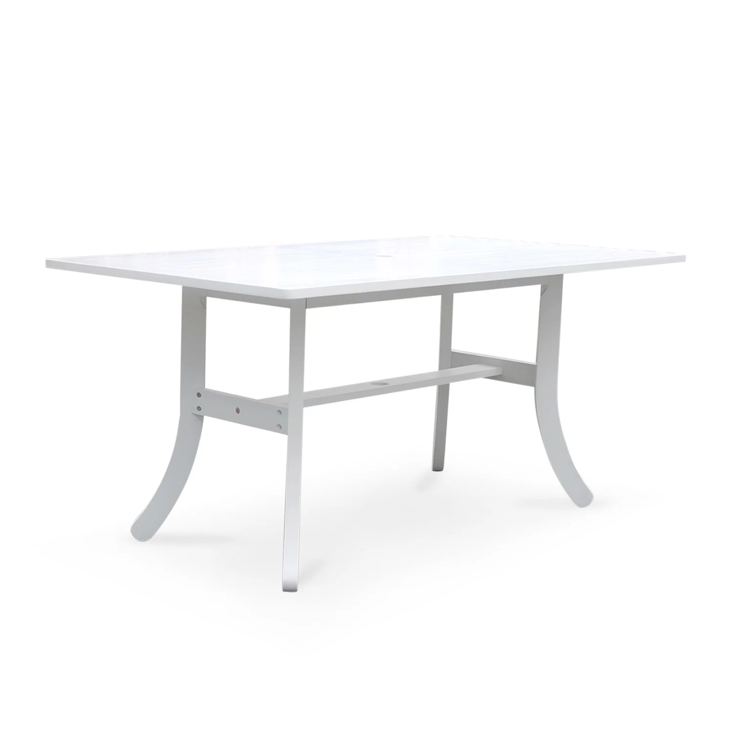 White Dining Table With Curved Legs - Arizona Outlet