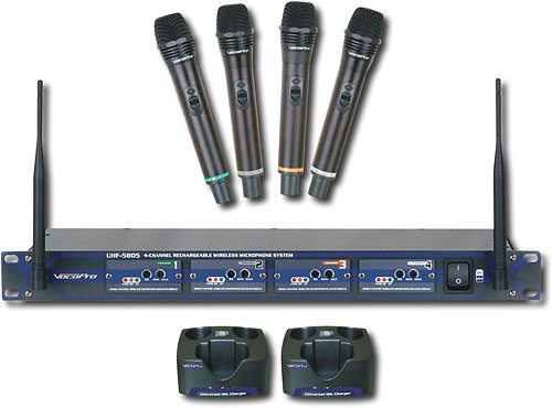 VocoPro - 4-Channel UHF Wireless Microphone System - Arizona Outlet