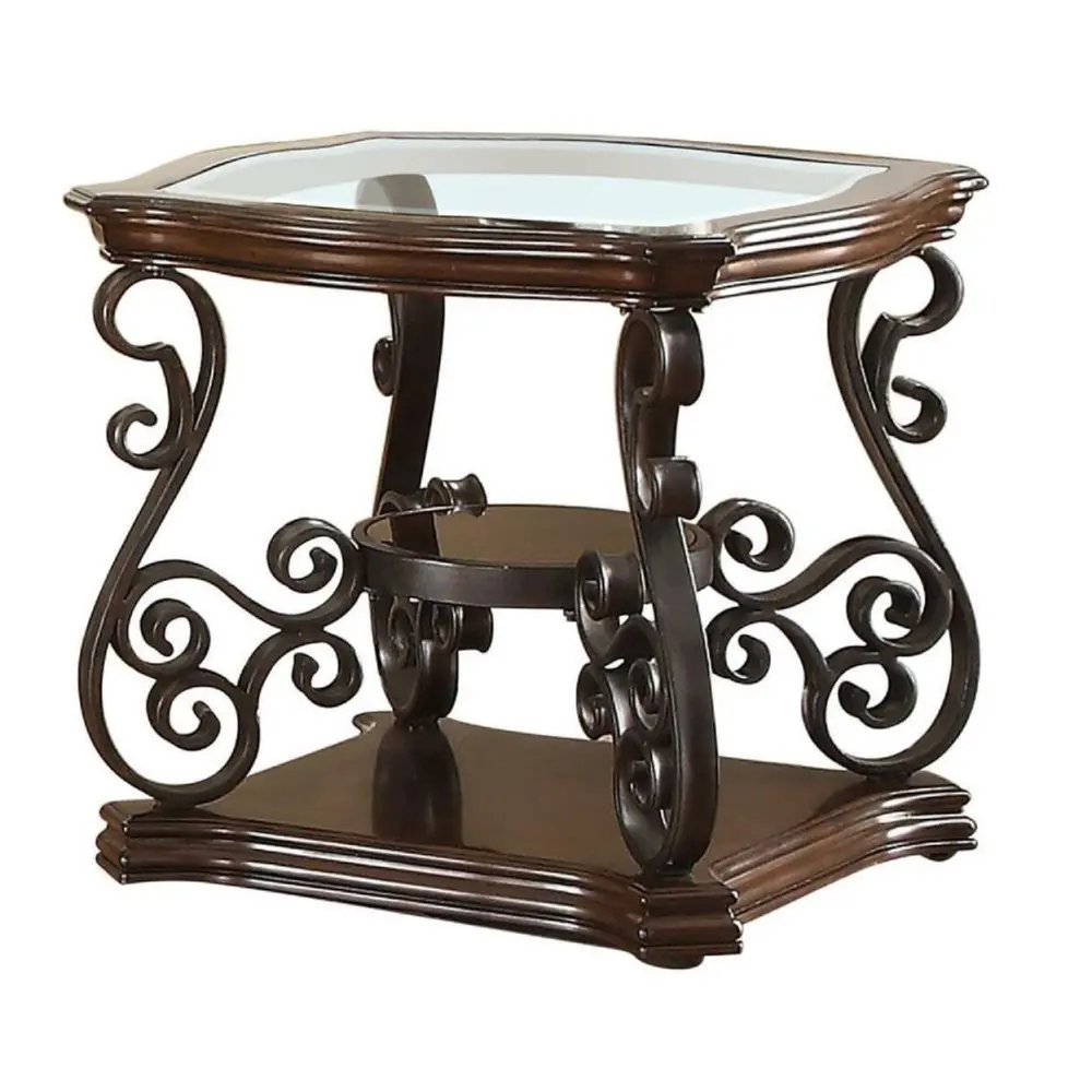 Laney End Table Deep Merlot and Clear - Costco Arizona