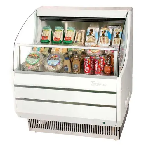 30in Slimline Horizontal Display Merchandiser Cooler White - Arizona Outlet