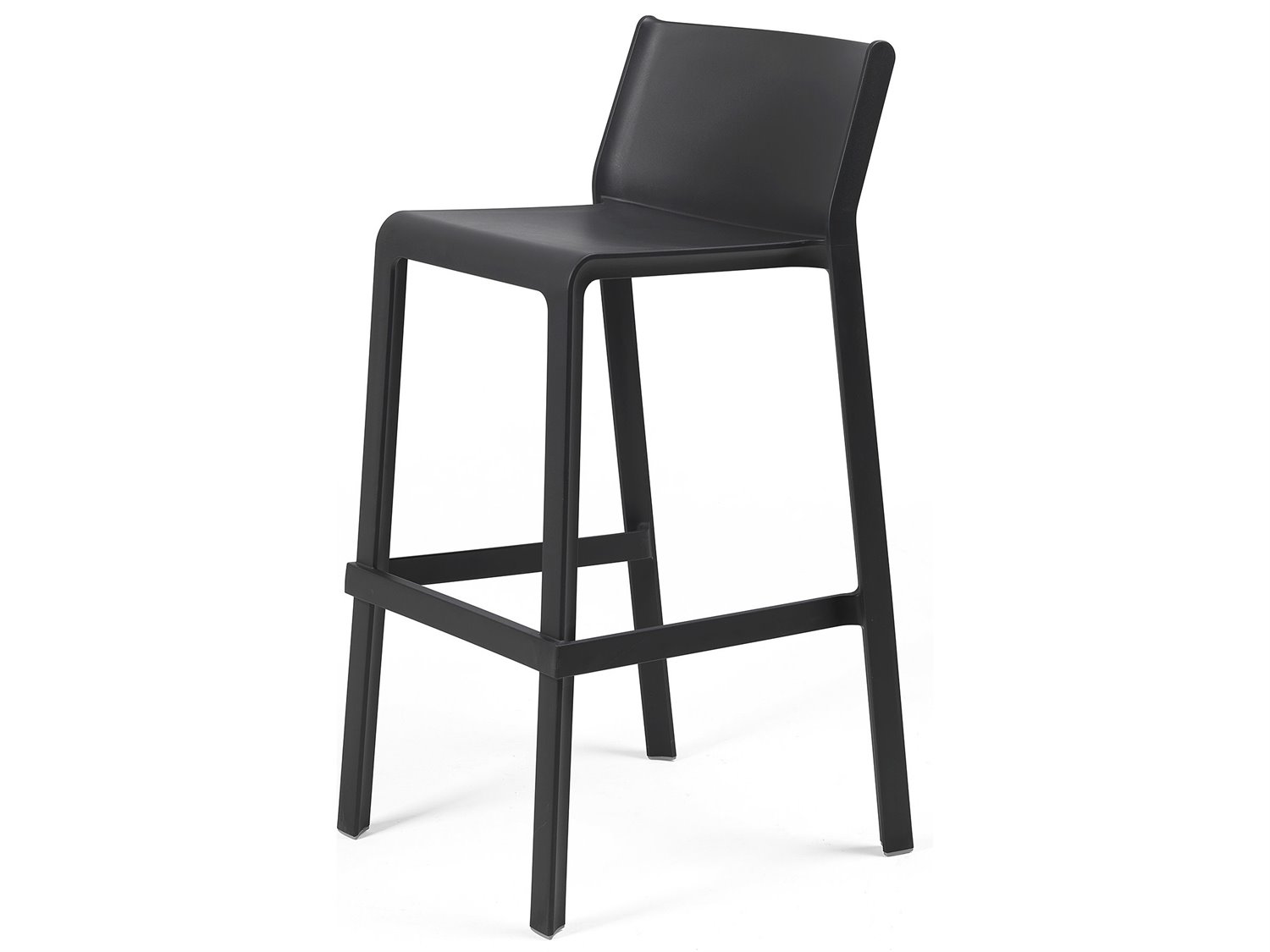 Trill Fiberglass Resin Antracite Stackable Bar Stool - Arizona Outlet
