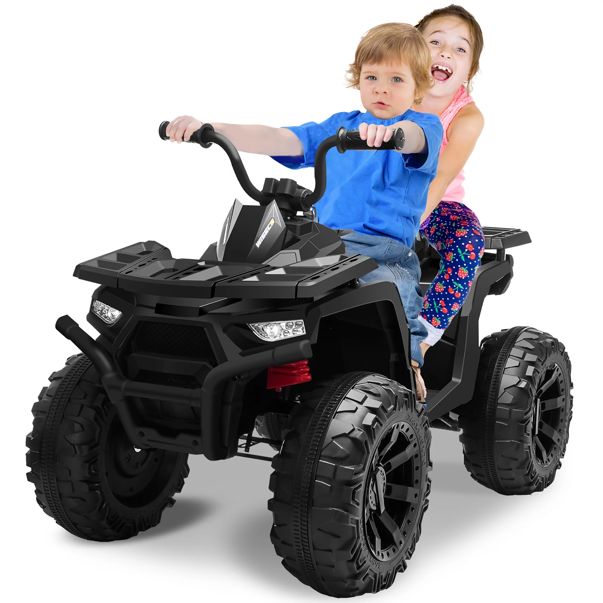 Joyracer 24V Kids Ride on ATV with 2 Seater, 2* 200W Motor 9AH Battery ...
