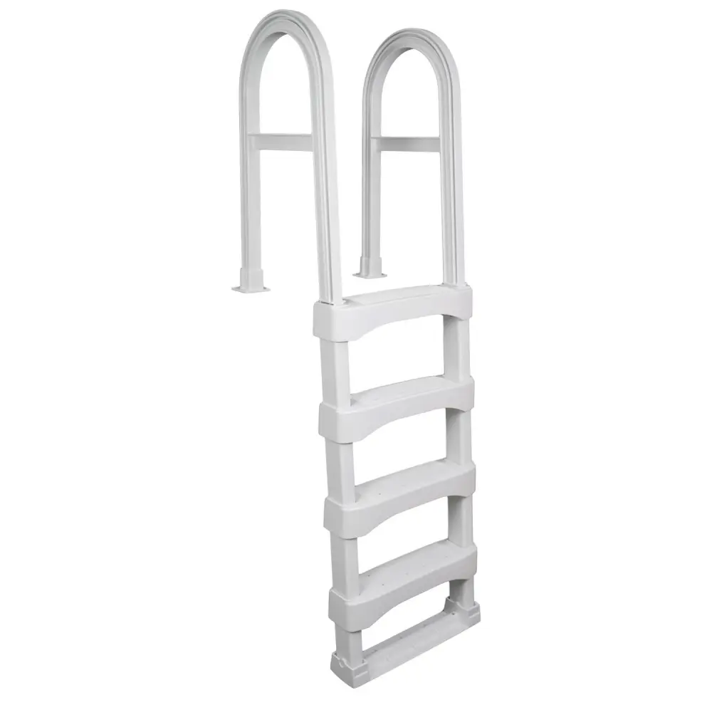 Snap-Lock Deck Ladder for Above-Ground Pools – White - Arizona Outlet