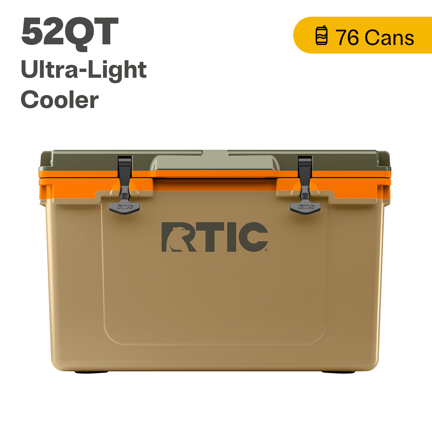 RTIC 52 QT Ultra-Light Hard-Sided Ice Chest Cooler, Trailblazer, Fits ...