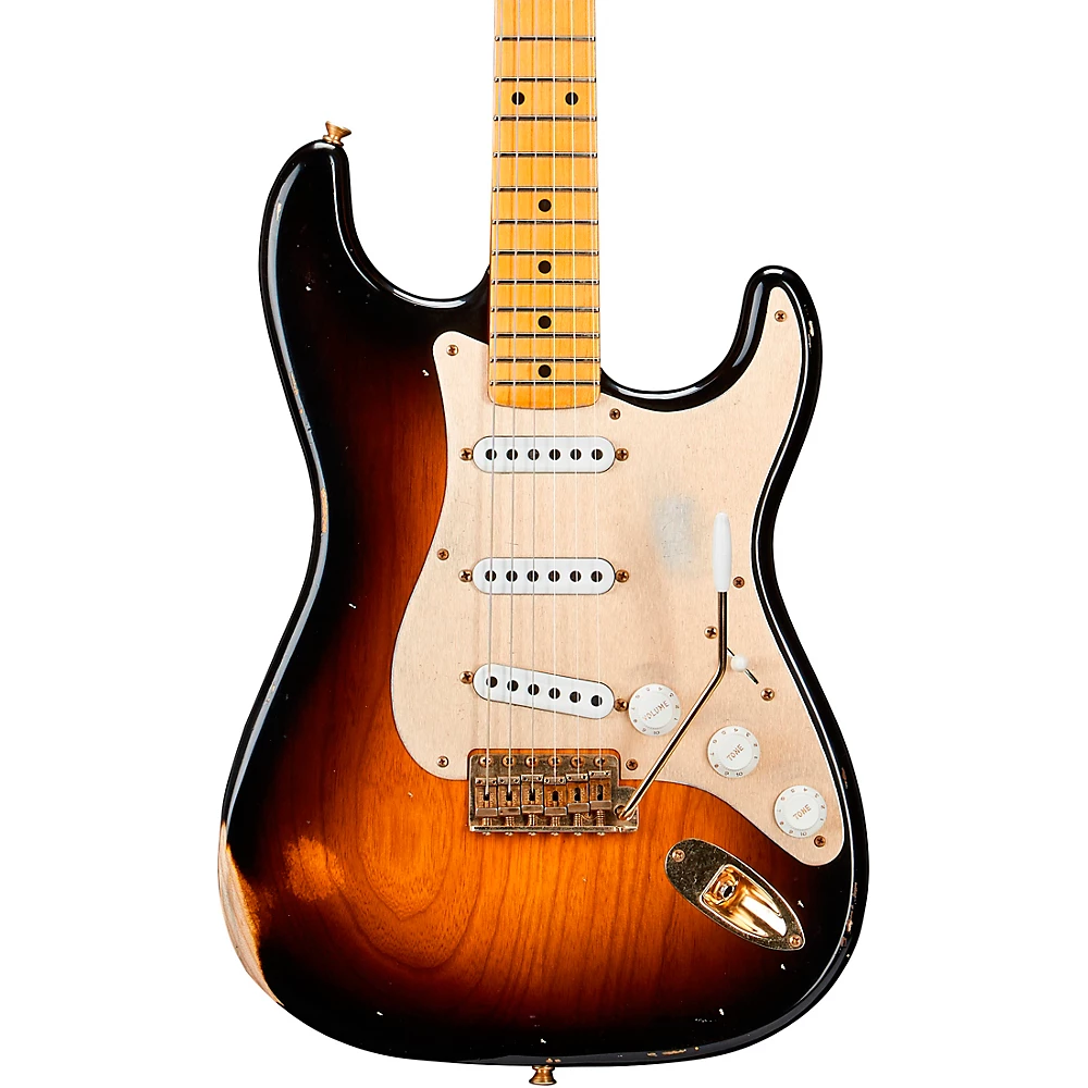 Fender Custom Shop Limited Edition 55 Stratocaster Relic Gold Hardware ...