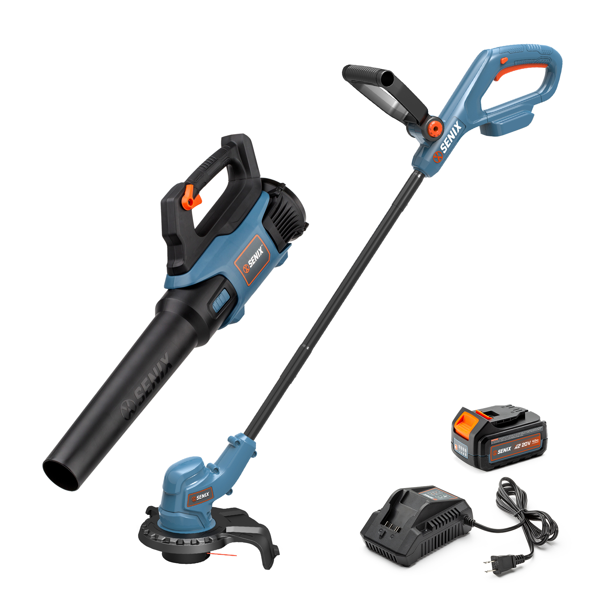 SENIX 20 Volt Max* 2-Tool Cordless Combo Kit, 10-Inch String Trimmer ...