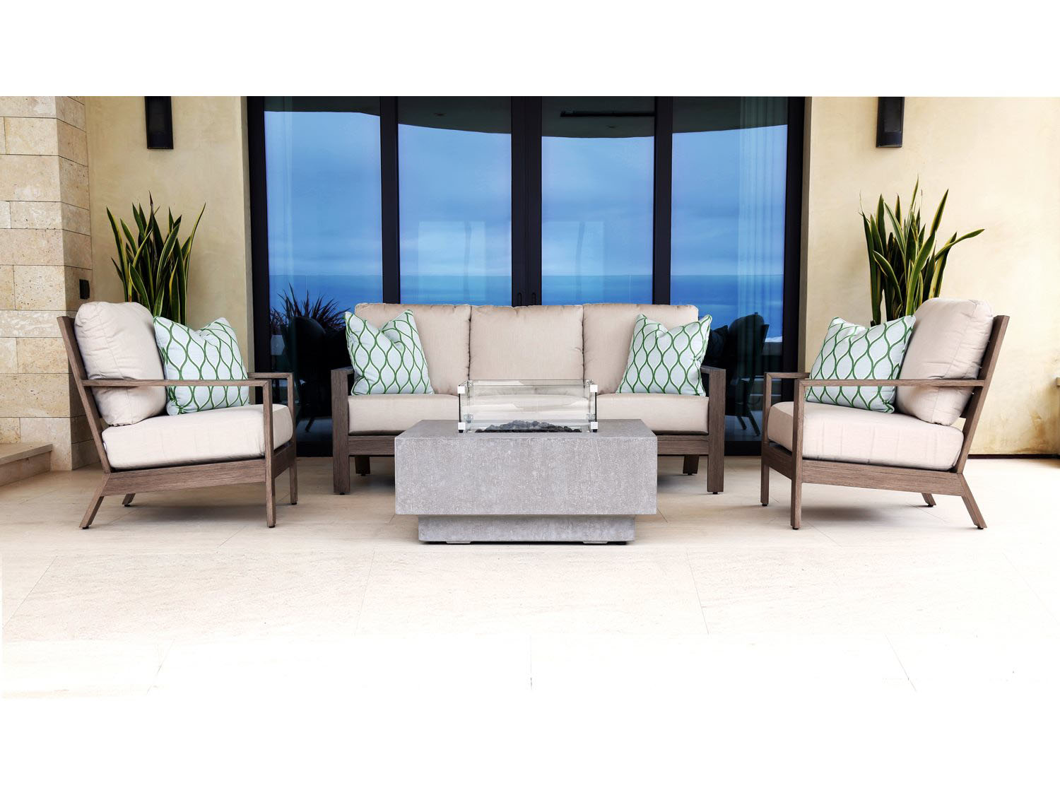 Laguna Aluminum Sofa with Club Chairs - Costco Arizona
