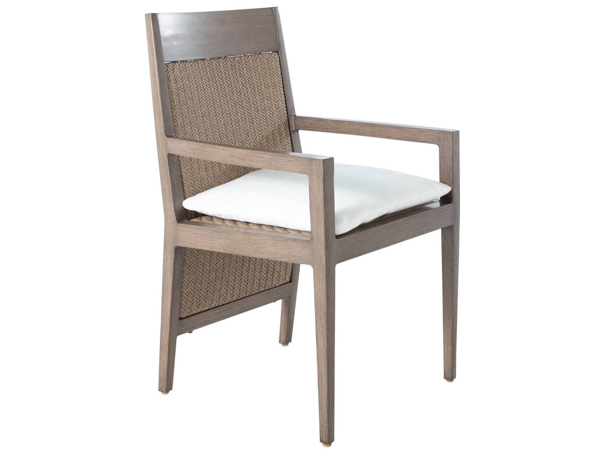 Savannah Aluminum N-Dura Resin Wicker Oak/Raffia Extended Back Dining ...