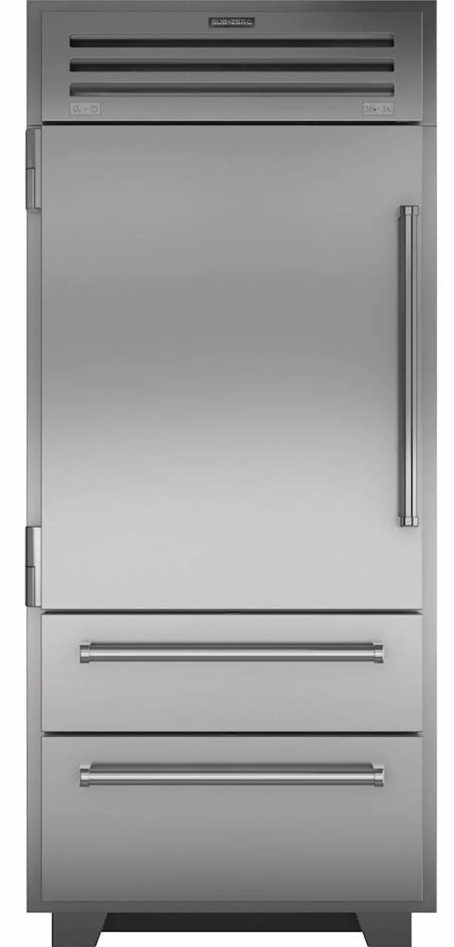 Sub-Zero 36 Inch Professional Bottom Freezer Refrigerator - Left Hinge ...