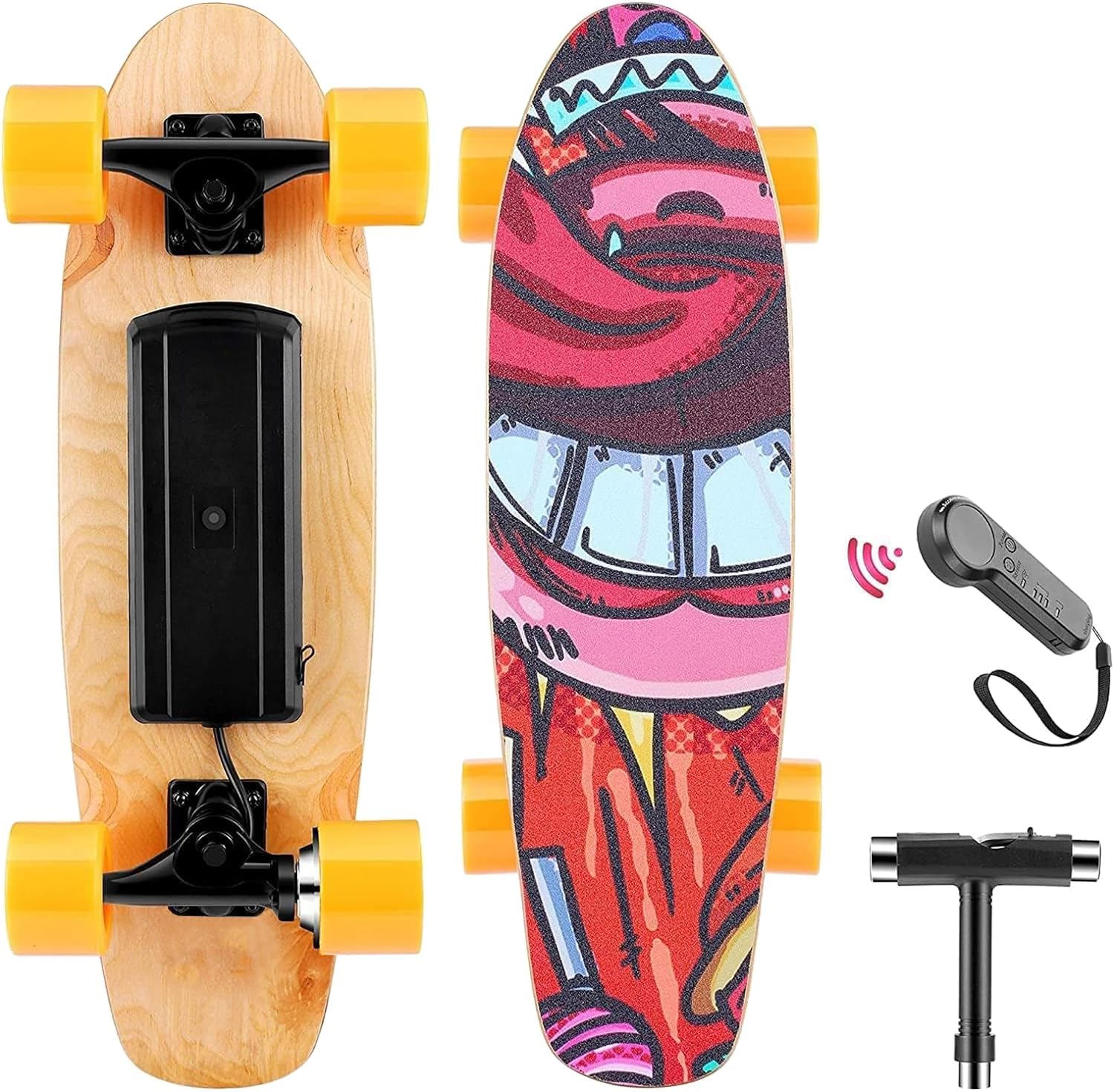 Caroma Portable Electric Skateboards, Unisex Adults Ride Skateboard ...