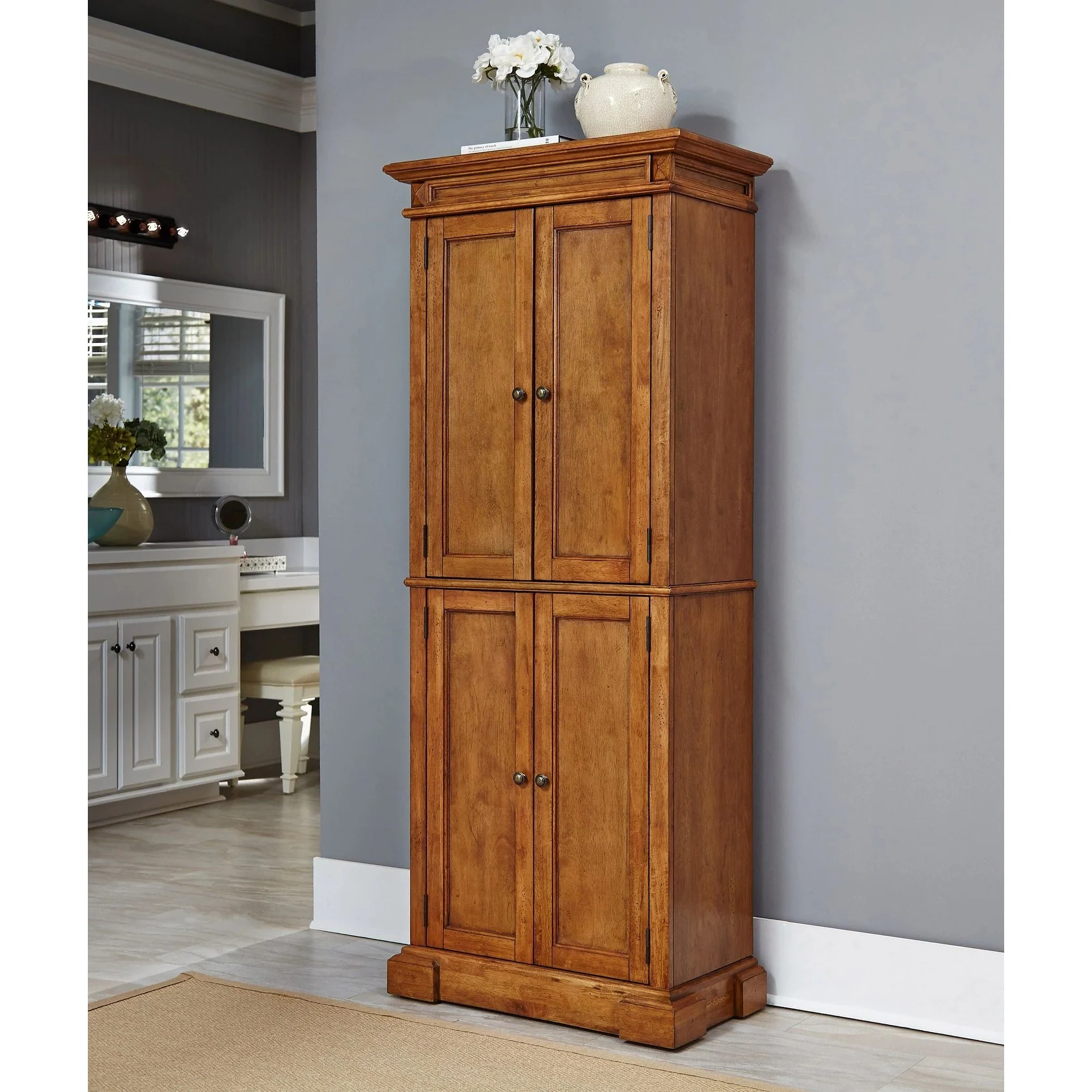 Americana Distressed Oak Pantry, 72"H - Arizona Outlet