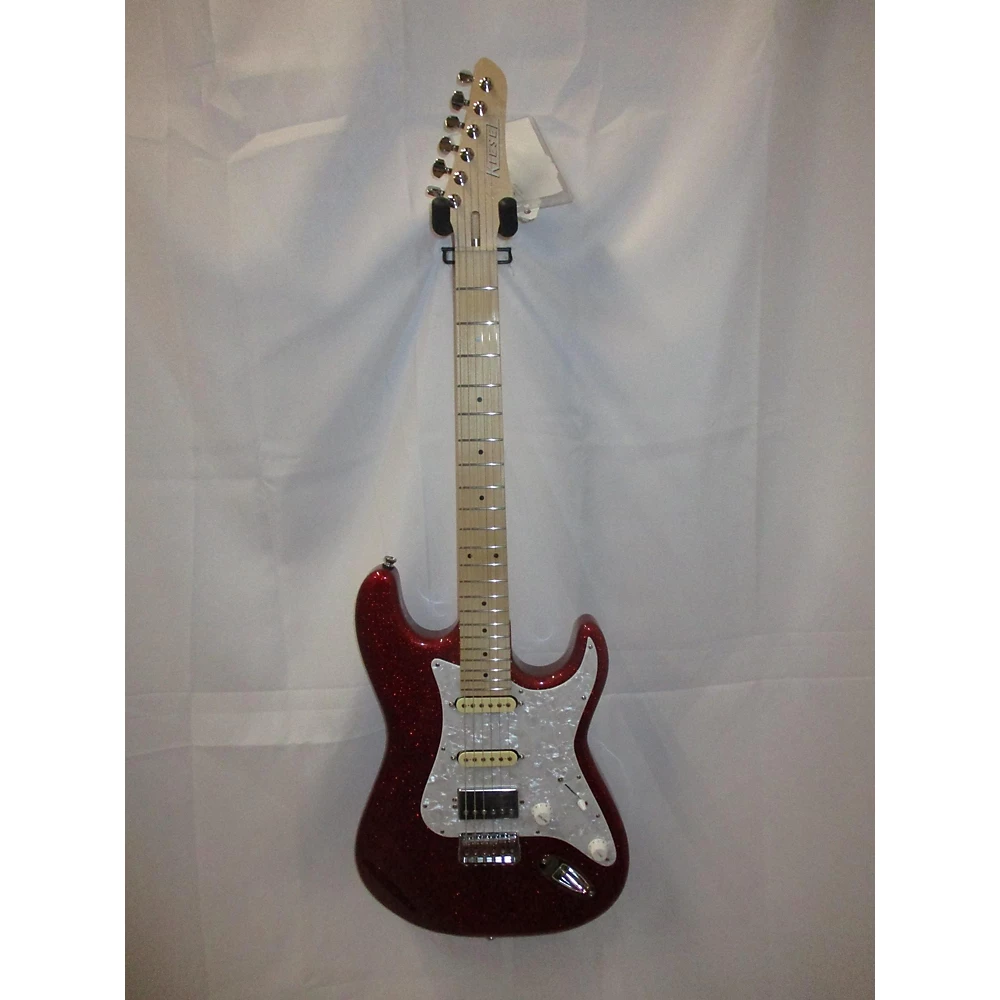 Used Used KIESEL DOUBLE CUTAWAY HSS RED SPARKLE Solid Body Electric ...